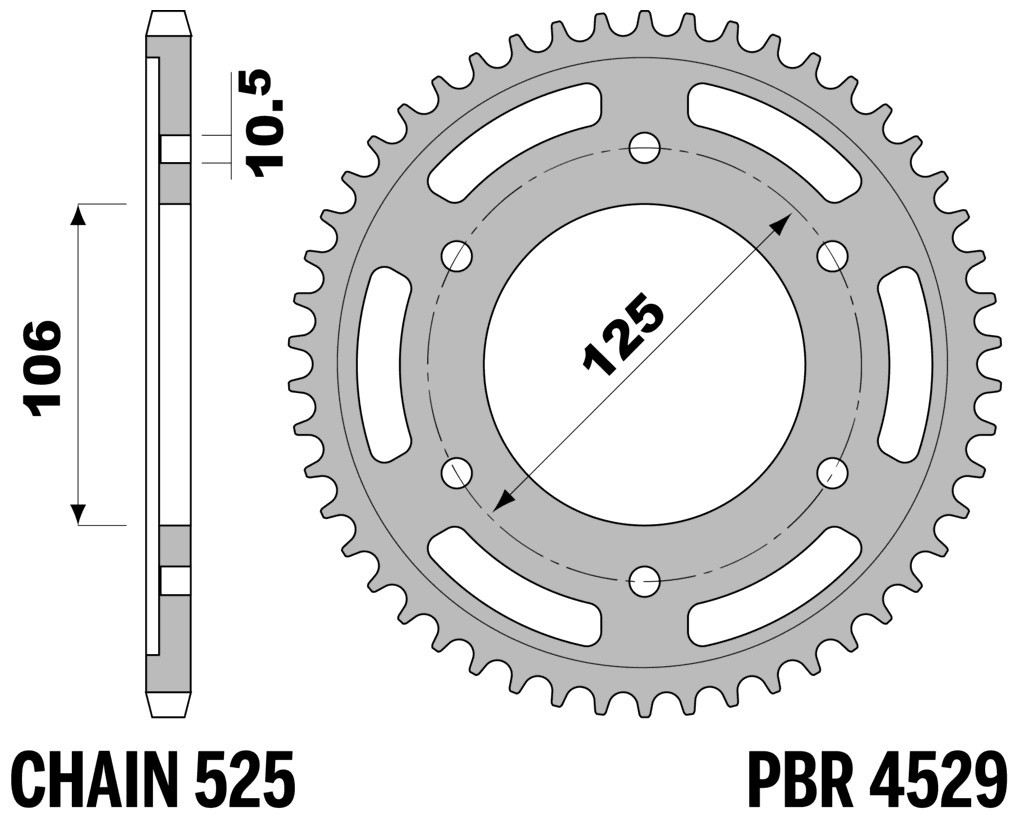 Corona de acero PBR passo 525 para Triumph Street Triple 765 Moto2 2026 ...