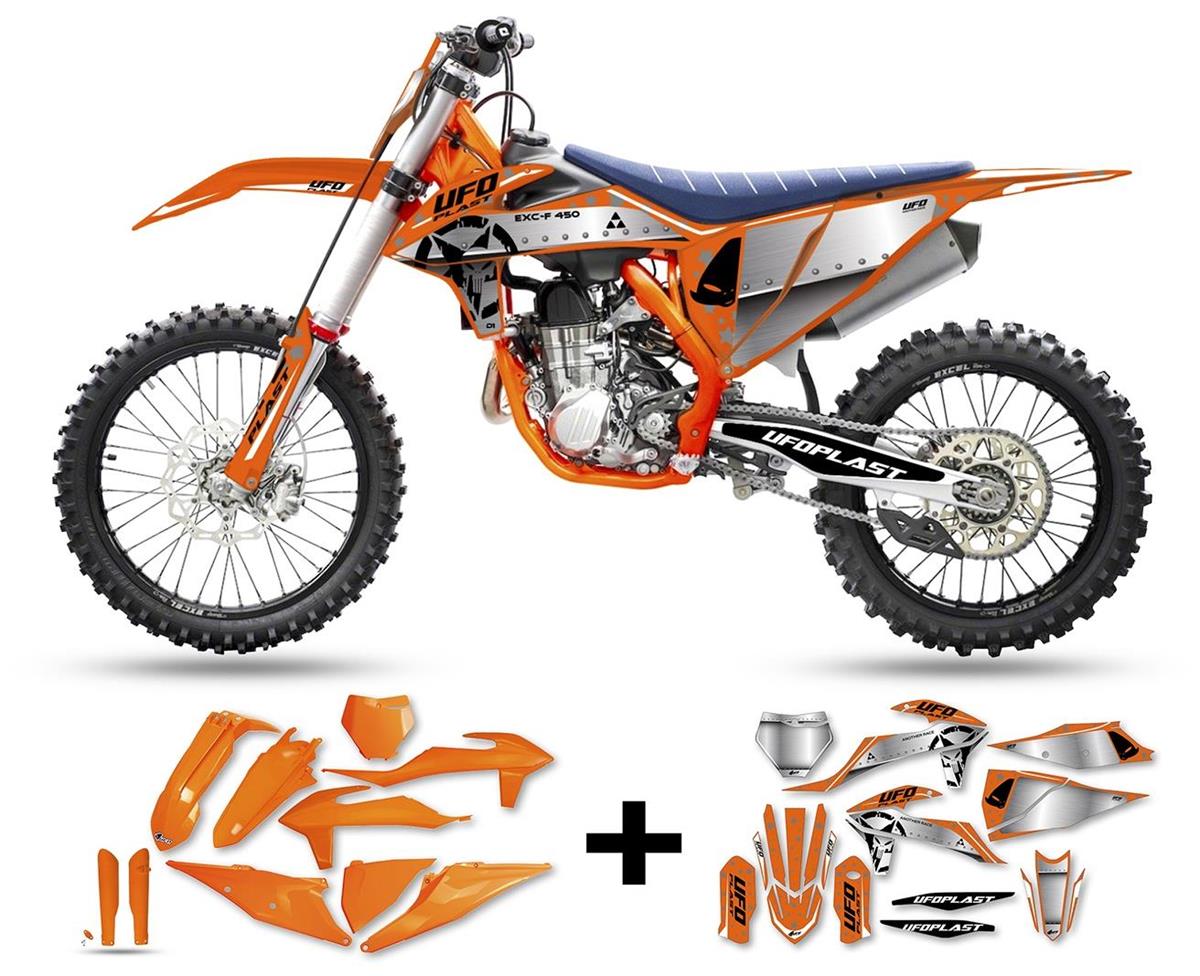 Ufo plast Plastic kit + Graphic Stickers KTM 125 SX 19-22 stardust ...