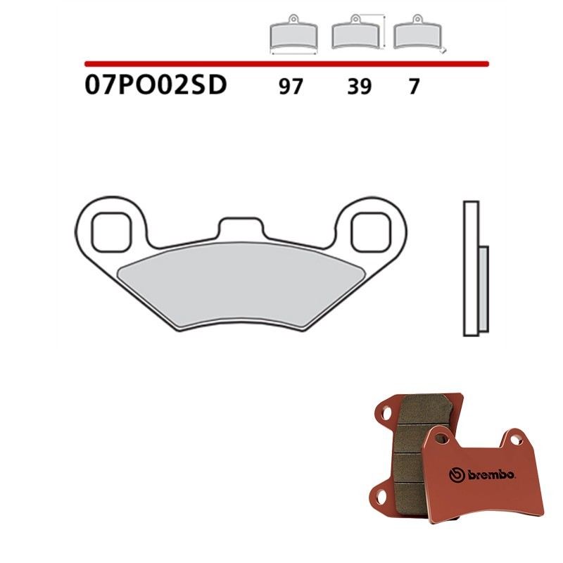Pastiglie freno anteriori Brembo per polaris big boss 300 1994 ...
