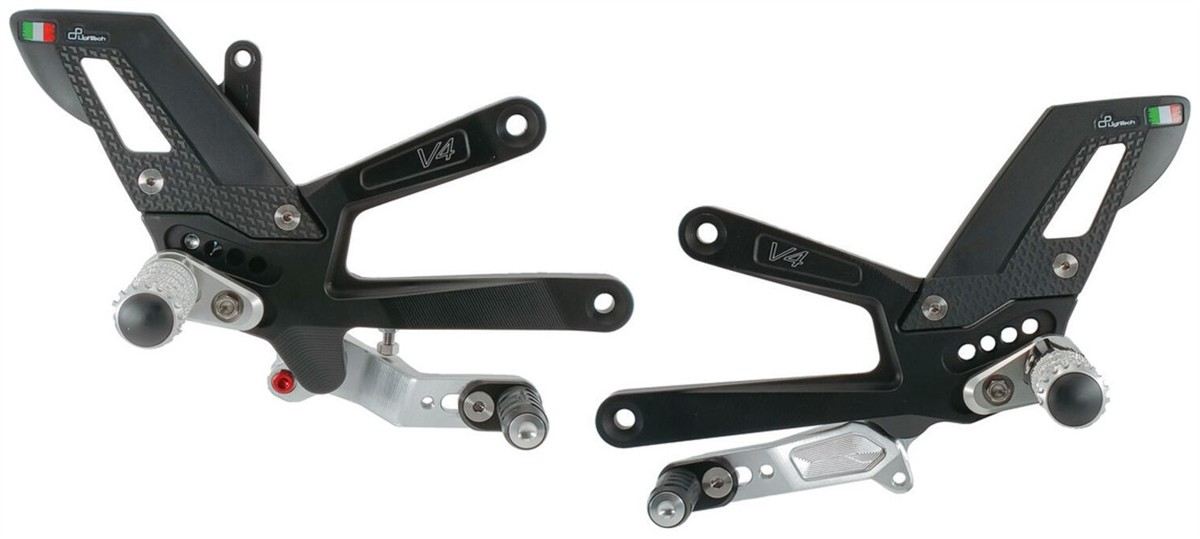 Rear sets Lightech for Ducati Panigale V4 S 2025 with fixed footpeg ...