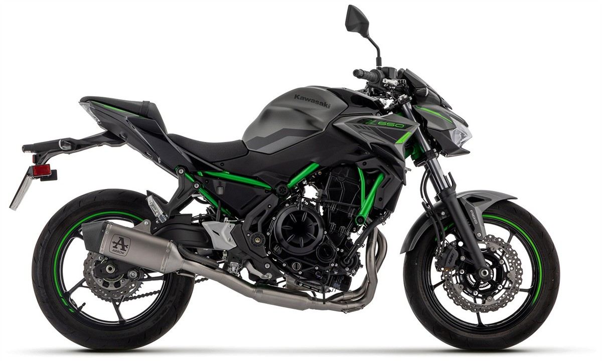Arrow full system with Veloce titanium silencer street legal Kawasaki ...